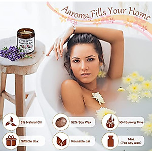 Retirement Gifts for Women- Best Retirement Gifts for Mom, Sister, Wife, Her, Friends, Nurse, Teacher,Coworkers Happy Retirement Lavender Scented Candle