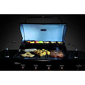 Permasteel PA-12002-AM Flexible Gooseneck LED BBQ Magnetic Base, 2-Pack, Black Grill Light