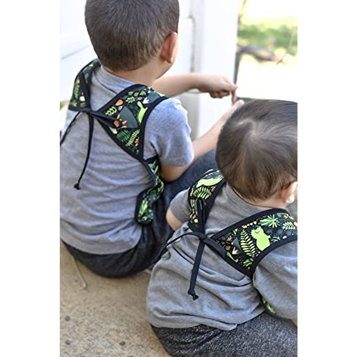 BapronBaby Dino Days Bapron - Soft Waterproof Stain Resistant Bib - Machine Washable - 6m - 5yr - (Sz Preschool 3-5yrs)
