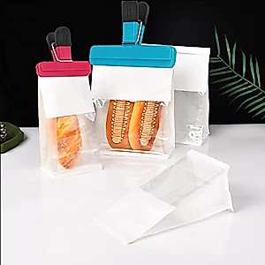 Akuzedos Chip Clips, 8 Heavy Duty Pack Food Clips, Bag Clips for Food Storage with Air Tight Seal Grip (4 Large and 4 Small)