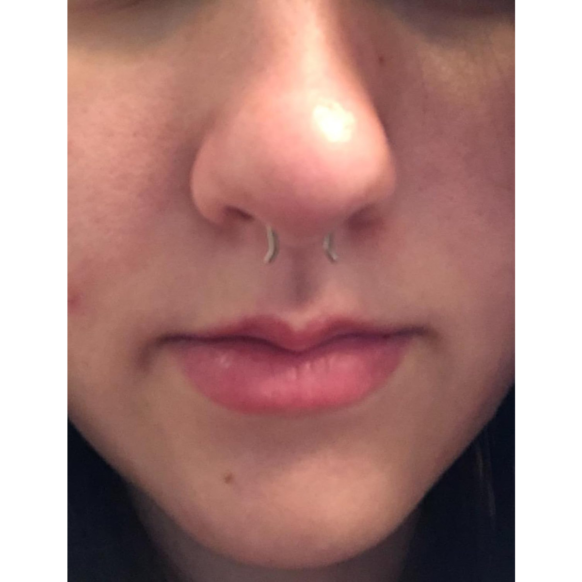 Ocptiy 16G G23 Titanium Septum Rings Piercing Jewelry for Women 16 Gauge Implant Grade Septum Ring U Shaped Hypoallergenic Medical Steel Metal Septum Nose Rings Hoop Piercing Jewelry Retainer Men 8mm