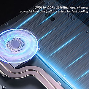 Jeanoko 15.5in Laptop, UHD630 DDR4 2666MHz Aluminium Alloy 256GB Laptop HD IPS Screen Keyboard with Backlit 8GB and 256GB for Work(#2)