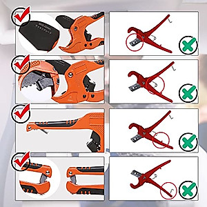 Zantlea Pipe and Tube Cutter, Ratcheting Hose Cutter One-hand Fast Pipe Cutting Tool with Ratchet Drive for Cutting Less Than 1-1/4" O.D. PEX, PVC, and PPR Pipe