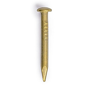 Hardware Philosophy Pure Brass Nails, 0.6 Inch, Bag of 100 - Architectural, Interior Design, Doors, Furniture Cabinet Customization Hardware