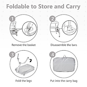 INFANS 3 in 1 Baby Bassinet, Bedside Sleeper, Rocking Cradle, Easy Folding Portable Safer Co-Sleeping Crib with Height Angle Adjustable, Wheels Storage Basket Travel Bag for Infant Newborn (Gray)