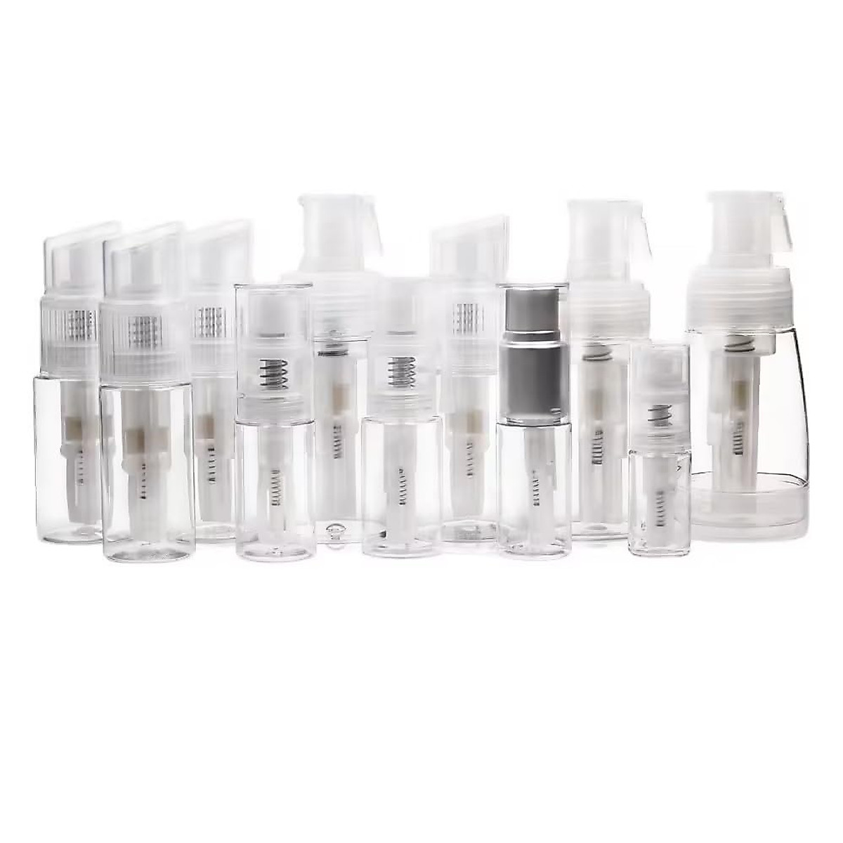 2 Pcs 35ml Portable Clear Plastic Powder Spray Bottle, Detachable Travel Spray Bottle Travel Sprayer Hairdressing Spray Bottle, Cosmetics Bottle Refillable Barber Powder Spray Bottle for Salon, Home