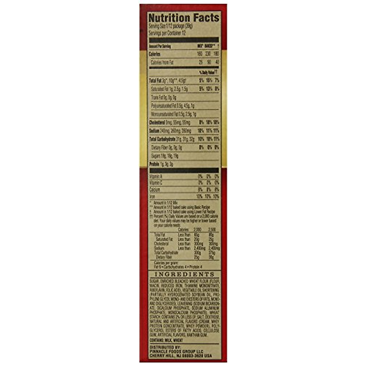 Duncan Hines Cake Mix, French Vanilla, 16.5 Ounce (Pack of 12)