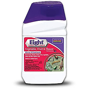 Bonide Eight Insect Control Vegetable, Fruit & Flower, 16 oz Concentrate Long Lasting Insecticide for Beetles and More