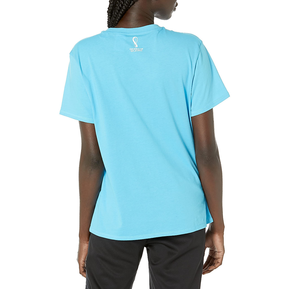 adidas Women's World Cup 2022 Tee, Bright Cyan (Argentina), Medium