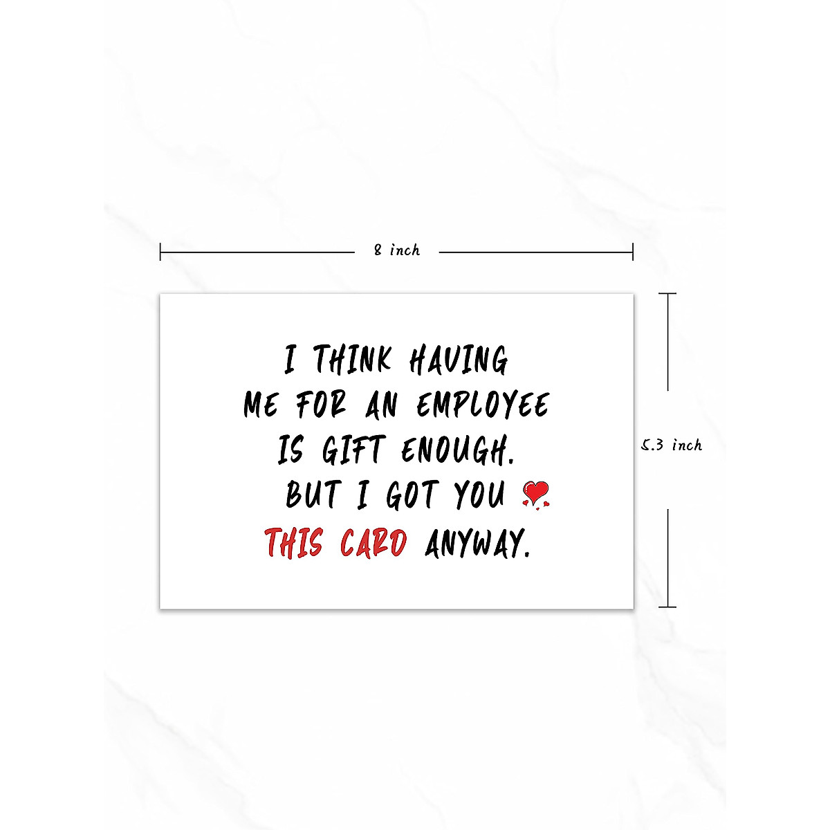 Fumnwoks Boss Day Card for Boss, Boss Birthday Card from Employee, Humorous Boss Day Gifts for Men Women, Happy Boss Day Card for Him Her,