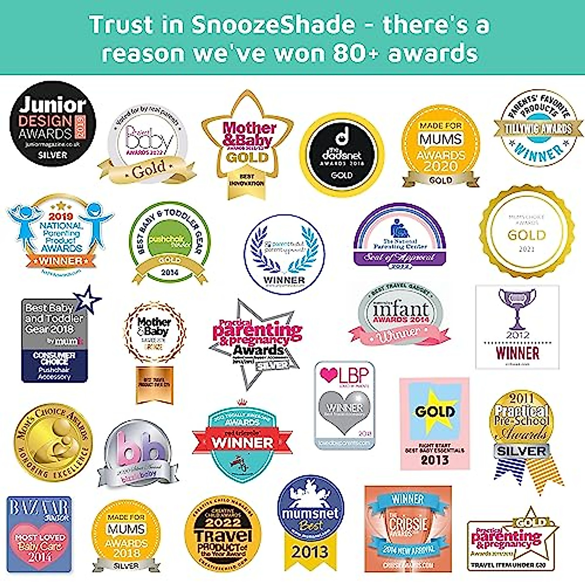 SnoozeShade Pack and Play Blackout Tent - Crib Canopy for Toddler Travel Bed, Award-Winning and Safety Tested Baby Travel Essential to Block 94% of Light, Breathable Tent Cover for Baby Pack and Play