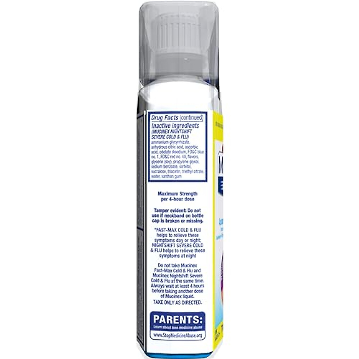 Mucinex Fast-Max Cold and Flu & Nightshift Severe Cold and Flu Medicine for Adults, Over-the-Counter Medication Combo Pack for Sore Throat Relief, Decongestant, Cough & Cold Medicines, 2 x 6 Fl Oz