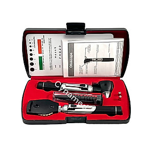 New Premium High Grade Home Use Student Otoscope Set Fiber Optic Digital Bright Led Ear Light Design 4X Magnification with Storage Washable Speculum Tips for Children Adults and Pets Cynamed