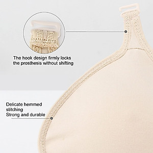 Silicone Breast Forms Protective Cover, Cotton Hook Design Women Mastectomy Prosthesis Cover Bag Excellent Heat Dissipation for Mastectomy Prosthesis (Left)