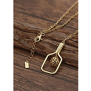 The Volley Pickleball Paddle and Ball Pendant Necklace