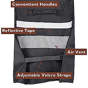 QuliMetal DB Grill Cover for Green Mountain Grill Daniel Boone Choice and Prime Standard Grills, Anti-UV & Waterproof, Heavy Duty Patio BBQ Grill Cover, 53.5 x 19.7 x 25 Inches