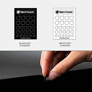 Silent Pocket SLNT Webcam Privacy Stickers for Camera Lens Privacy (Black Out) - Blocks Hackers' Spying, Recording and Eavesdropping, Fits Laptops, Phones and Tablets, Reusable and Restickable