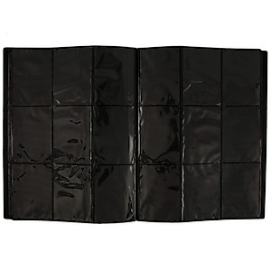 Monster Protectors 9-Pocket Matte Black Trading Card Album with Anti-Theft Padded Pages - Holds 360 Cards