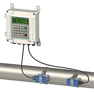 CIXIFM Ultrasonic Flow Meter Clamp On Water Flow Sensor with Flow Sensors Water Flow Detector Digital Pipe Ultrasonic Flow Meter Liquid DN32-DN80 0-90℃(Converter +Small Flow Transducer)