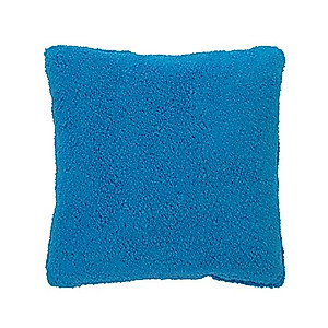 Sesame Street Cookie Monster Blue Super Soft Sherpa Toddler Pillow with Applique, Blue/White/Black