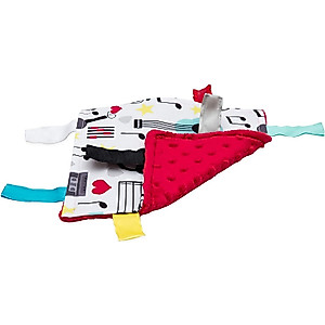 Baby Jack & Co 8x8” Music Lovey Tag Toys for Babies - Baby Crinkle Toys - Crinkle Toys for Baby - Soft & Safe - Learn Shapes & Colors - Ideal Baby Toy - BPA Free w/Stroller Clip