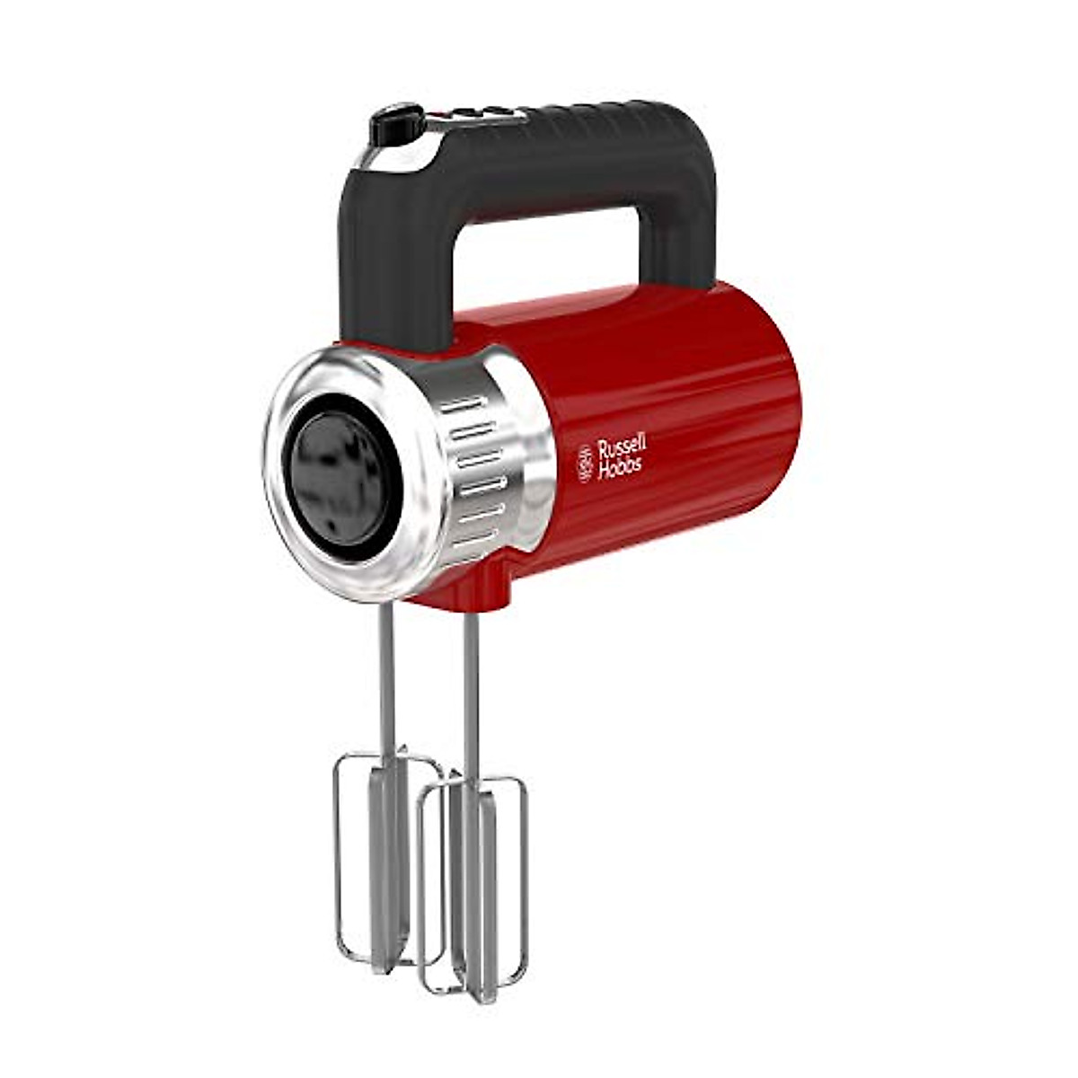 Russell Hobbs MX3100RDR Retro Style Hand Mixer, 4 Speeds + Turbo Boost, Red