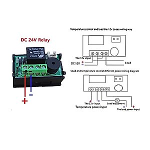 Digital Display Microcomputer Thermostat Temperature Controller Switch Temperature Sensor Microcomputer Thermostat for Air Conditioning System DC 24V