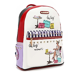 Nicole Lee LARGE LAPTOP BACKPACK WITH USB CHARGING PORT (Tea Time Me Time) - USB12769