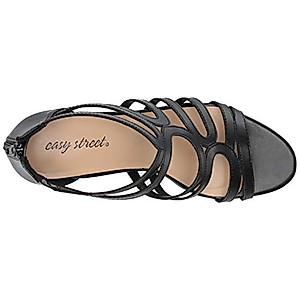 Easy Street Women's Heeled Sandal, Black, 6.5