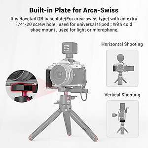 SMALLRIG Z fc Handgrip L-Shape Grip for Nikon Z fc Camera, Side Handle with 1/4"-20 Screw Mount, Retro-Style Handle with Beauty and Comfort - 3480