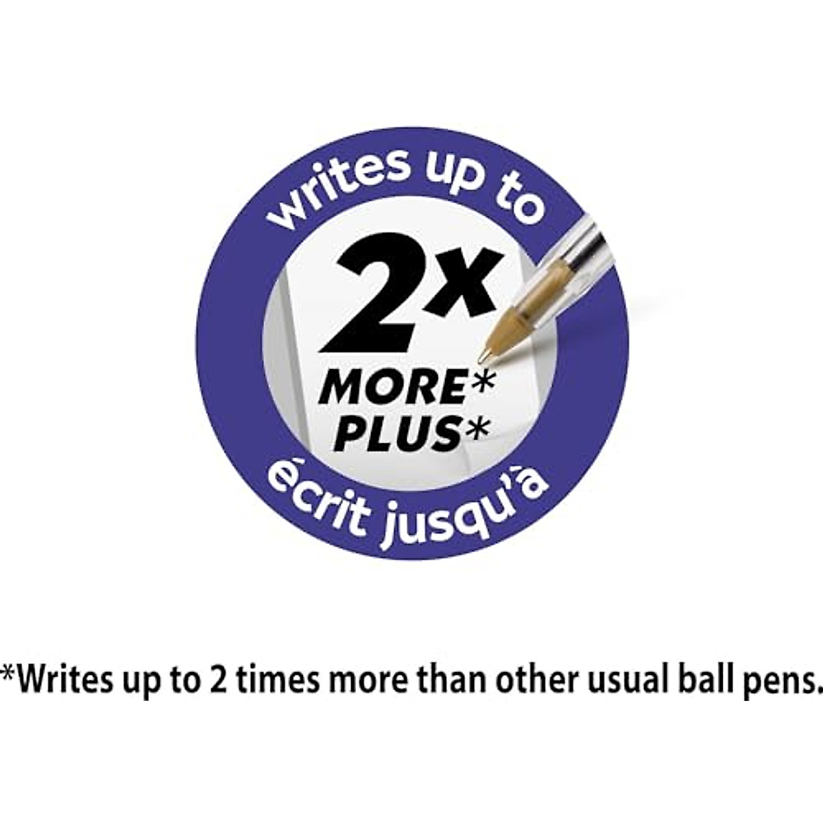 Bic Cristal Original Ballpoint Pens, Medium Point (1.0 mm) Every-Day Writing Pens with Clear Barrel, Blue, Box of 50