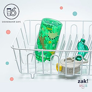 Zak Designs Sage Sonic the Hedgehog Water Bottle For School or Travel, 16oz Durable Plastic Water Bottle With Straw, Handle, and Leak-Proof, Pop-Up Spout Cover (Sonic, Eggman)