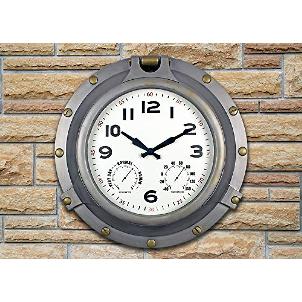 Poolmaster 52538 18" Silver Porthole Clock