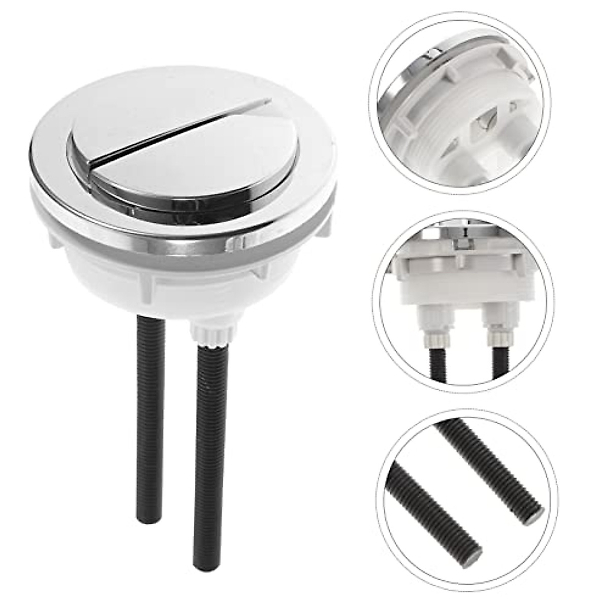 Cabilock 2pcs toilet button toilet accessories dual flush button toilet parts toilet water tank parts accessories for sterling toilet replacement parts Plastic Toilet Push Button pure suite