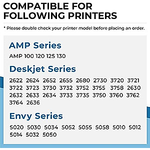 Penguin Remanufactured Printer Ink Cartridge Replacement for HP 65XL,65 XL Used for Hp AMP 100 120 125 130 Deskjet 2622 2624 2652 3732 3752 Envy 5020 5030 (1 Black,1 Color) Combo Pack