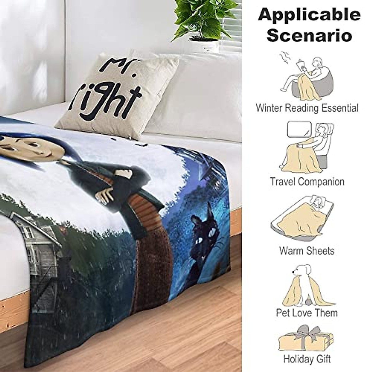 Ultra-Soft Anime Blankets Throw Blanket Fleece Blankets for Couch Bed Sofa, Warm Bedding Blanket 40"x50"