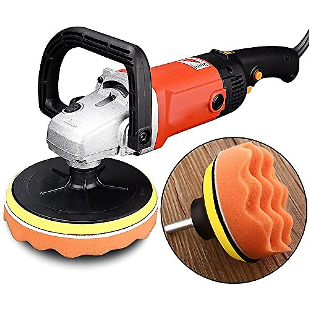 SI FANG 2 Pack 5 Inch Hook and Loop Backing Pads with M14 Thread Drill Adapter, Sanding Disc Car Polishing Pad Backing Plate for Angle Grinder Buffer Polisher Attachment (12000RPM)