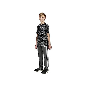 adidas Boys' Short Sleeve Cotton Allover Camo BoS Logo T-Shirt, Black (New)
