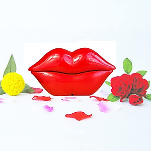 Corded Lip Phone, Benotek Novelty Landline Phone for Home/Office/Shops/Party Decor, Real Wired Funny Mouth Cartoon Telephone for Gift (Red)