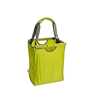 ADK Packbasket (Green) Multifunctional Durable Structured Tote / Reusable Shopping Bag That Folds Flat / Holds 30 lbs.