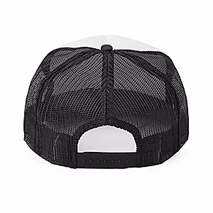 Adult Trucker Hat I'm Cover Baseball Not with Cap Crazy Adjustable Alice Plastic in Wonderland Snap Closure Six Row Stitching On Visor, Two Option Color Black and Blue