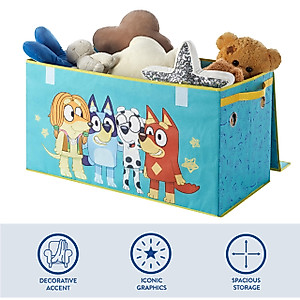 Idea Nuova Bluey Collapsible Storage Trunk, Durable with Soft Lid, 28.5"x14.5"x16"
