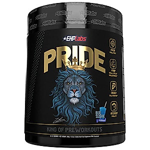 EHPlabs Pride Pre Workout Supplement Powder - Full Strength Pre-Workout Energy Supplement, Sharp Focus, Epic Pumps & Faster Recovery - Blue Slushie (40 Servings)
