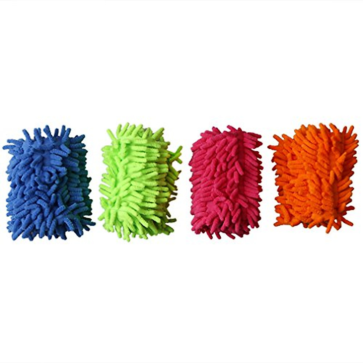 Set of 4 Microfiber Dust Mop Refills with Finger-Like Projections - 14x4 Inches Reusable Mop Pad Refills for Hardwood, Tile, and Laminate Floors