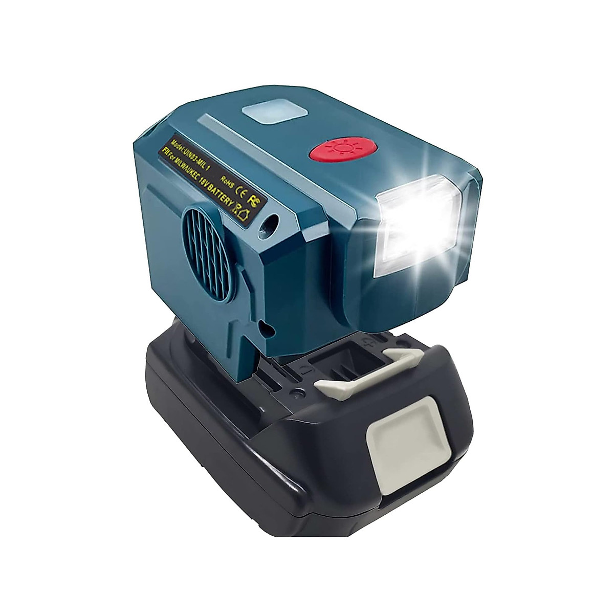 200W Power Inverter Generator Fit for Makita 18V Lithium Battery, DC 18V to AC 110V-120V Portable Power Station with Dual USB Outlet and AC Outlet and 200LM LED Light Battery Inverter