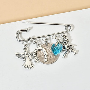 Bride Gifts for Her Bride Pin Something Blue for Bride Gift Lucky Sixpence Bridal Kilt Pin on Wedding Bachelorette Bridal Shower Gifts for Bride from Maid of Honor Sister Mom to Daughter Bride Gift