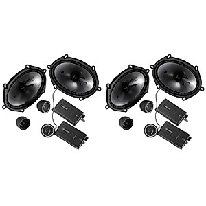 KICKER 2 Pairs 46CSS684 6X8 450w Car Component Speakers w/ 0.75" Tweeters CSS68