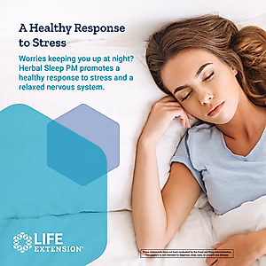 Life Extension Herbal Sleep PM – Natural Sleep Supplement without Melatonin - with Lemon Balm, Honokiol & Chamomile Extracts for Healthy Sleep - Non-GMO, Gluten-Free - 30 Vegetarian Capsules