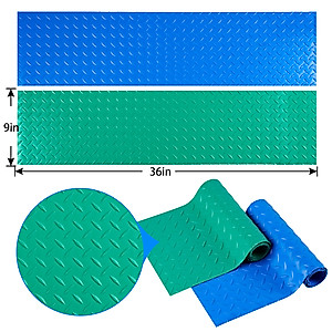 Shitailu 2 Rolls Swimming Pool Ladder Pad, Non-Slip Pool Step Mat, Protective Ladder Mat with Non-Slip Texturefor Above Ground Swimming Pool Steps, Ladders, 36 inch X 9 inch, Wave Pattern
