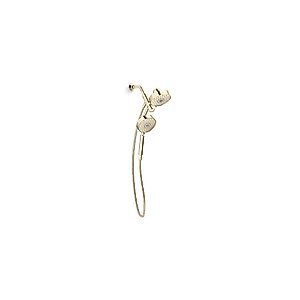 KOHLER 23219-AF Purist 2-in-1 Multi Function Shower Kit with SHOWERHEAD & HAND SHOWER with Full Coverage & Rotating Rail, Vibrant French Gold, 2.5 GPM